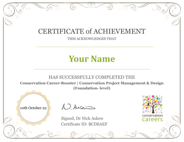 Conservation Project Management & Design | Online Course Discount ...